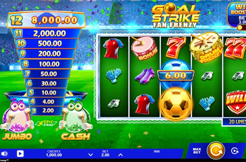 Goal Strike Fan Frenzy Slots en Gokkasten bij OneCasino